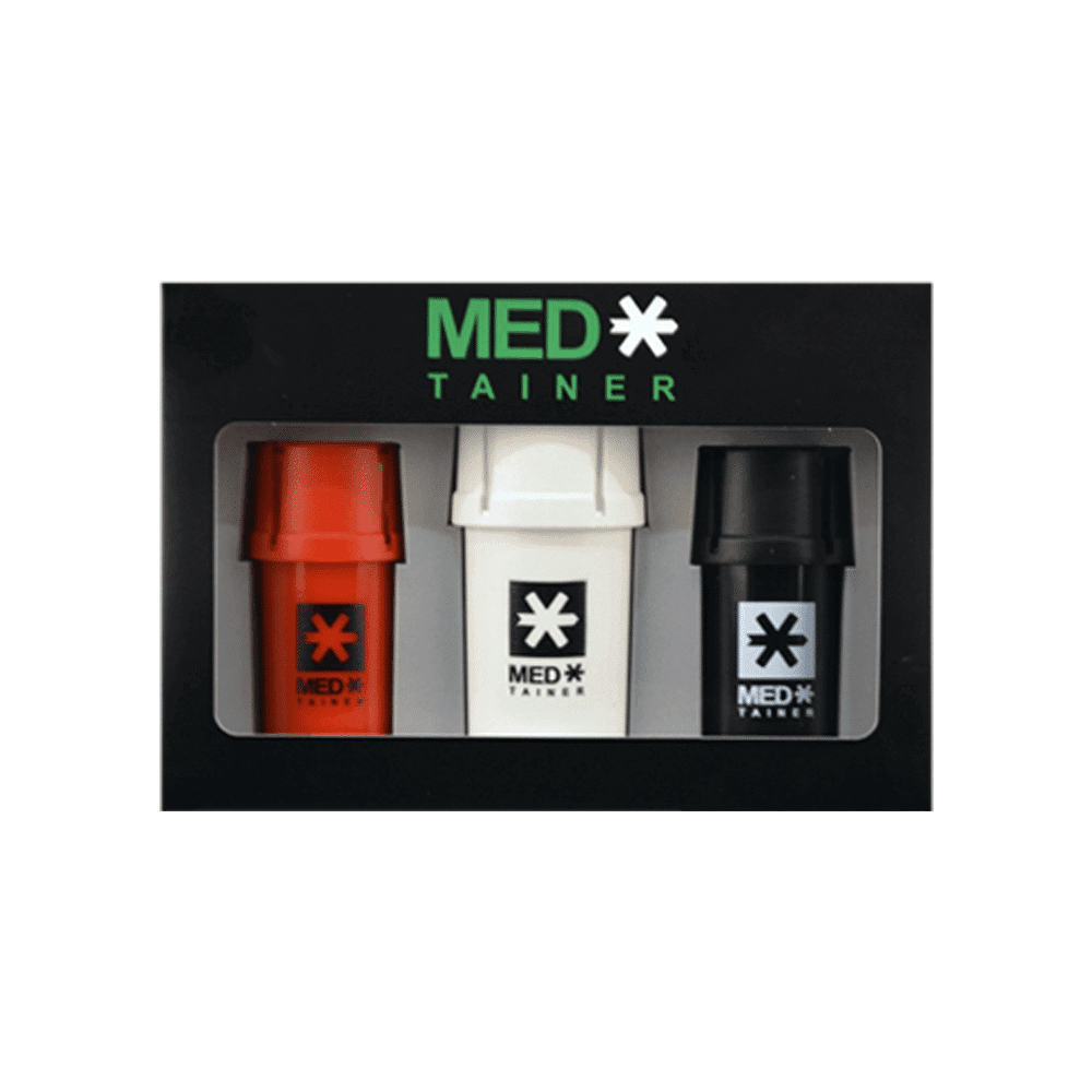 The Medtainer Storage w/ Grinder Connoisseur's Set #2 - 20/40 Dram (3pc ...