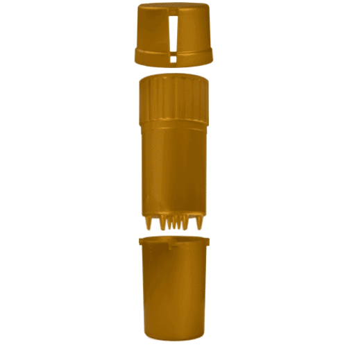 The Medtainer Storage w/ Grinder Solid Gold - 20 Dram - It's 4:20 Somewhere