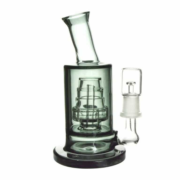 The Funhouse 6" Cake Perc Dab Rig - Midnight Black - It's 4:20 Somewhere
