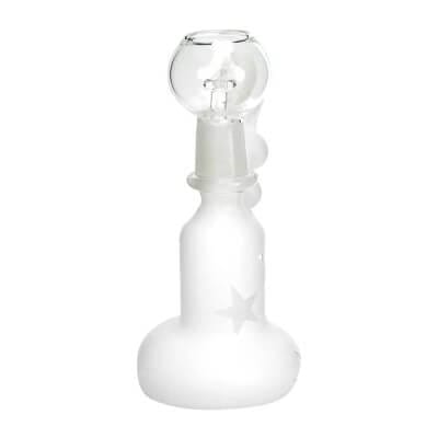 Starlit Wonder: 4.5" Glow in the Dark Star Dab Rig - 18mm - It's 4:20 ...