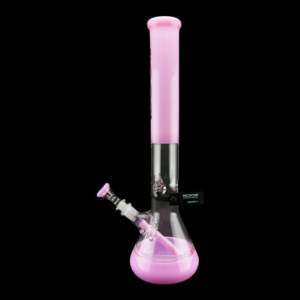 ROOR Custom Classic 18" Beaker Water Pipe 50mm x 5mm - Pink - It's 4:20 ...