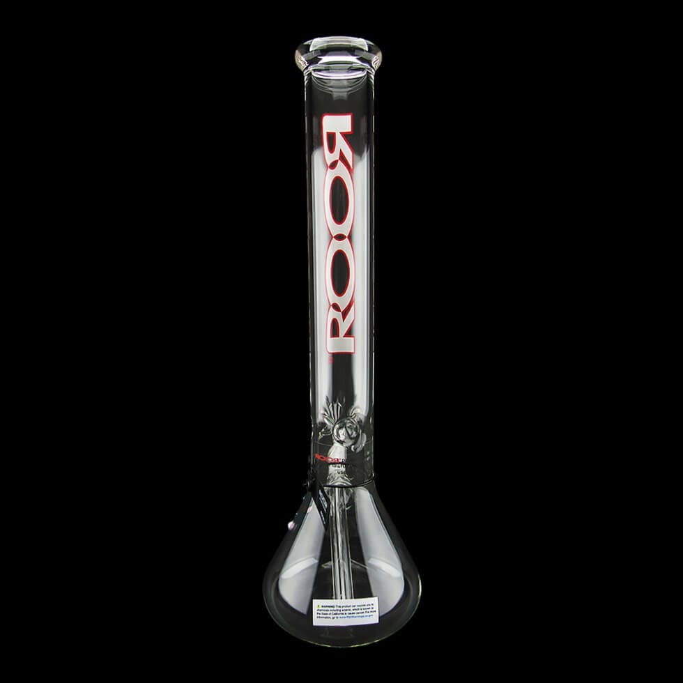 ROOR | Classic 18" Beaker Water Pipe 50mm x 5mm - White/Red | Elevate ...