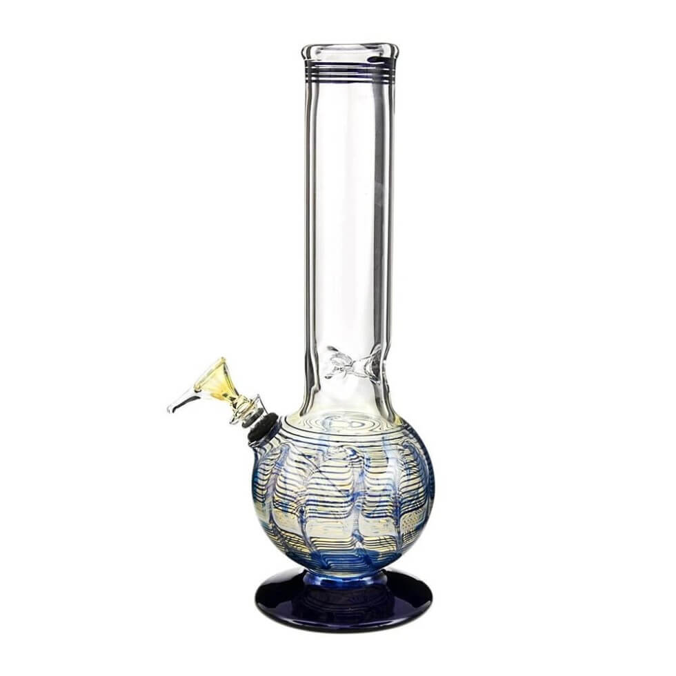 420º Below USA Colorful Raked Glass Egg Water Pipe with Ice Catcher ...