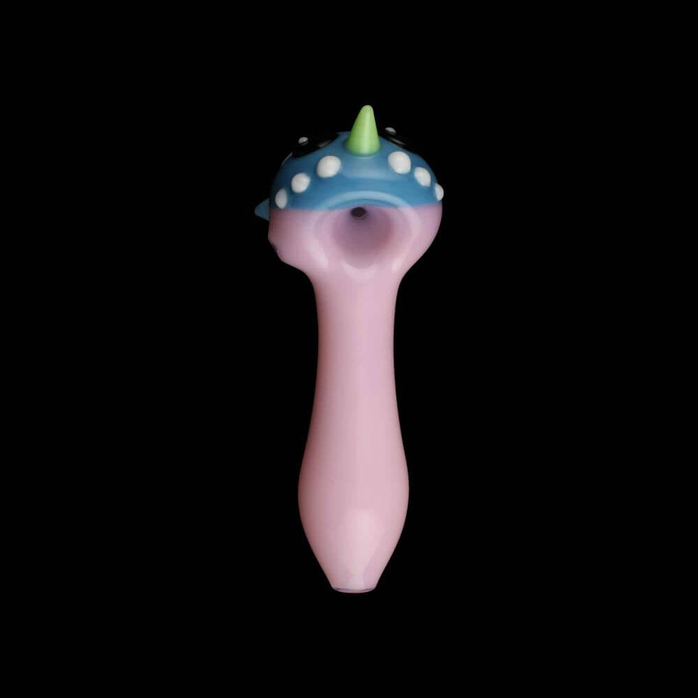 Chameleon Glass | Baby Narwhal Hand Pipe - Light Blue & Pink | The ...