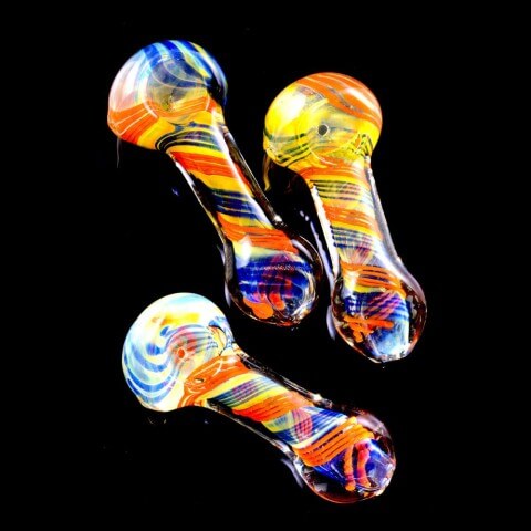420º Below | Small Color Changing Gold Fumed Glass Hand Pipe ...