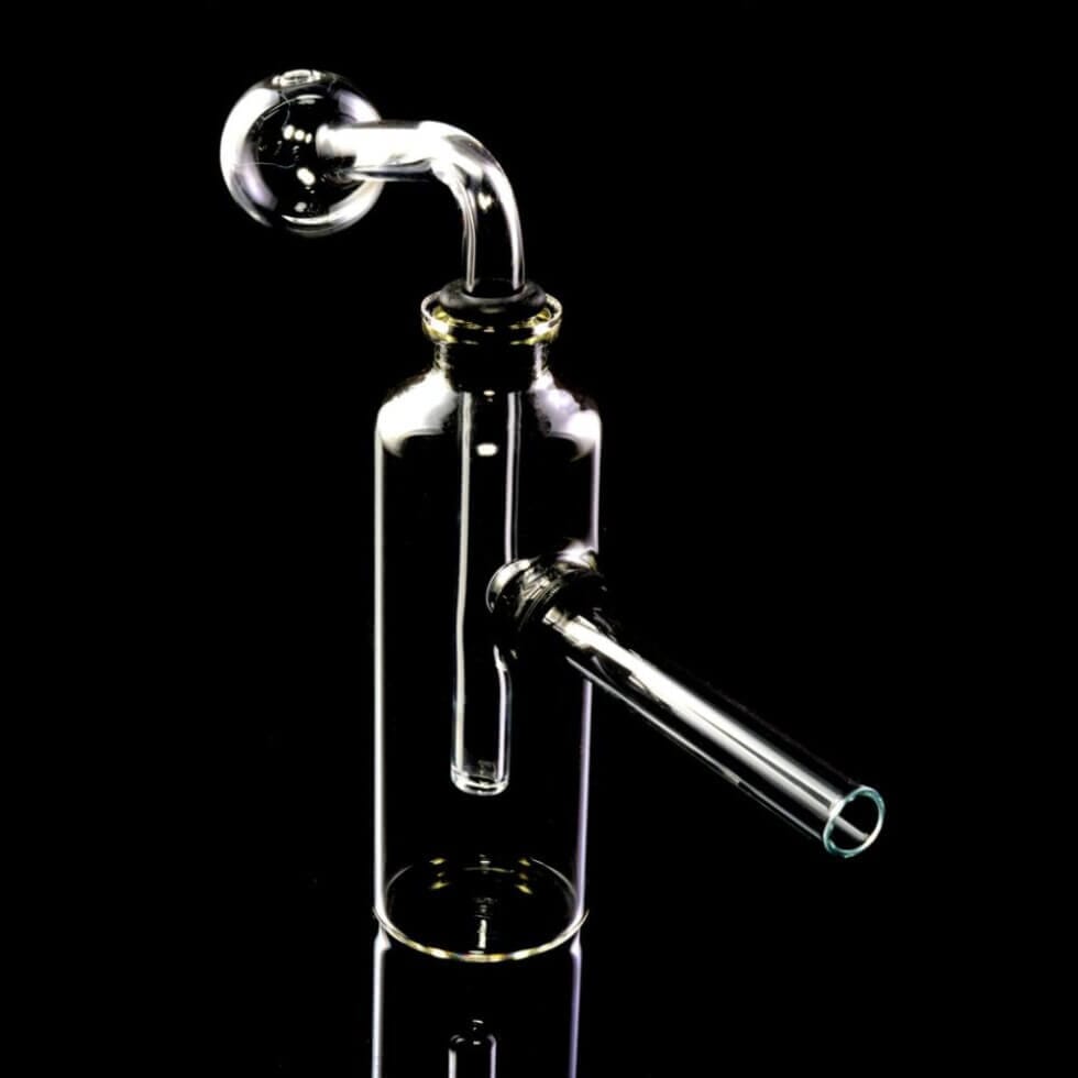 Small Clear Glass Bottle Oil Burner Bubbler Rig - Made In USA - It's 4: ...